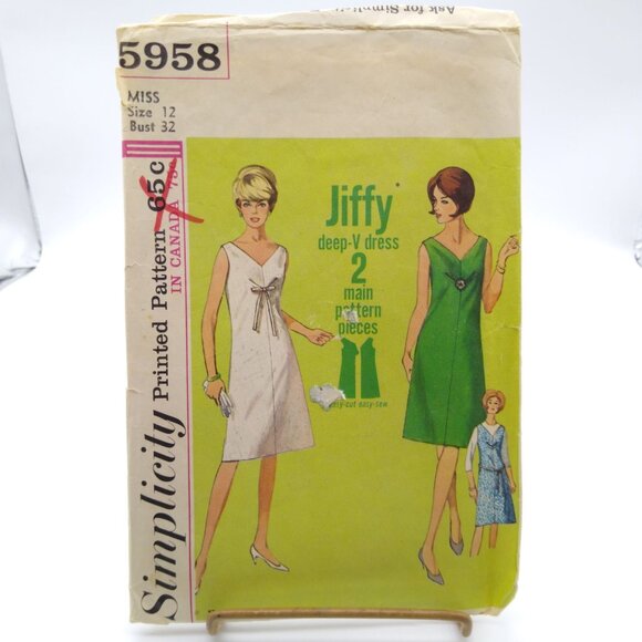 Simplicity | Office | Vintage Sewing Pattern Simplicity 5958 Jiffy ...